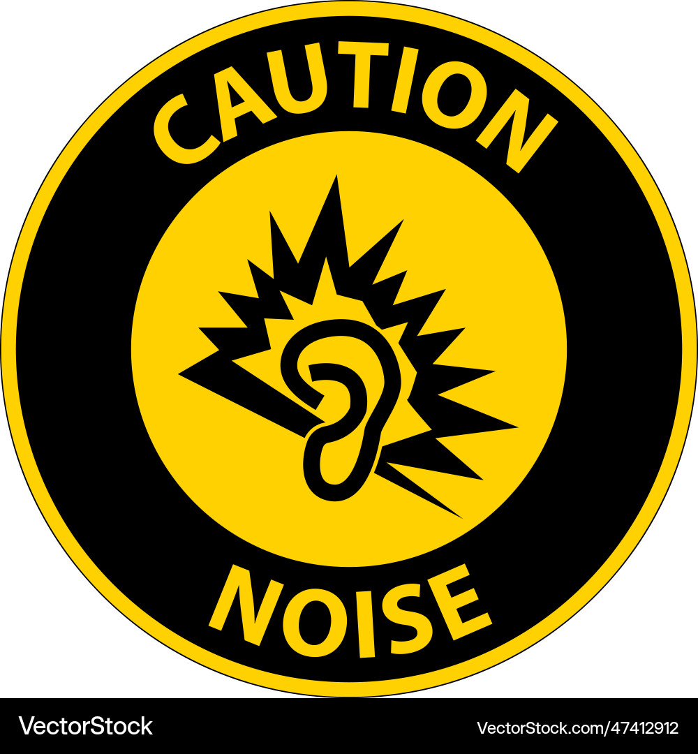 Caution noise symbol sign on white background Vector Image