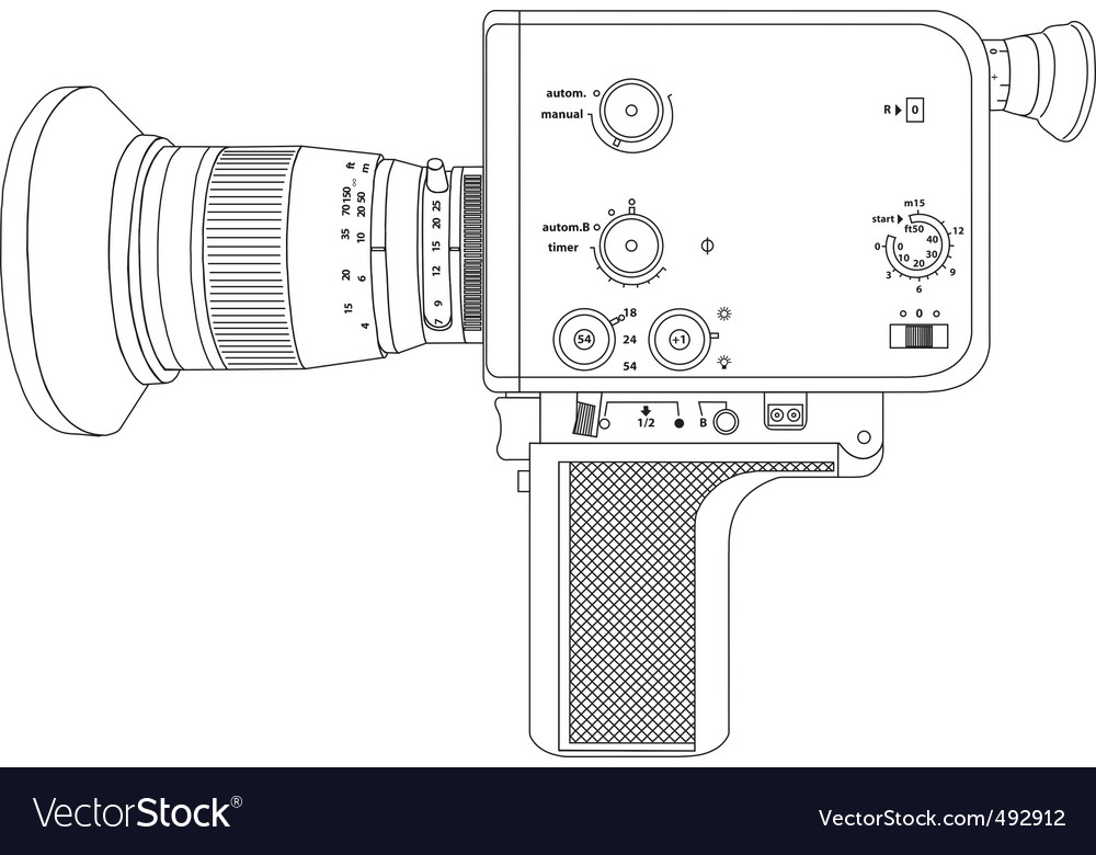 Cine camera Royalty Free Vector Image - VectorStock