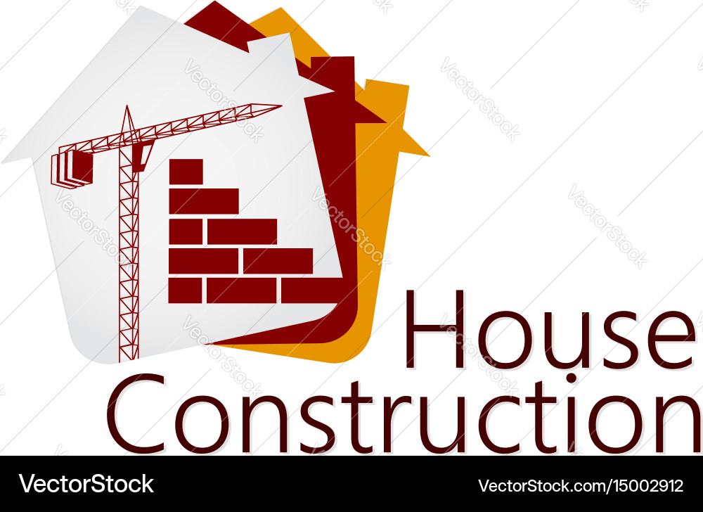 Construction of buildings symbol Royalty Free Vector Image