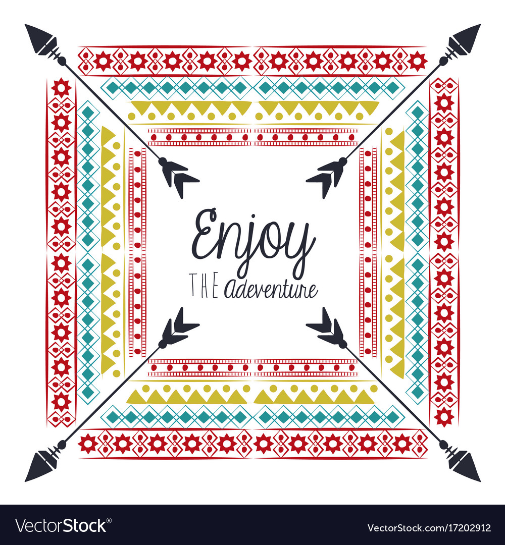 Decorative boho pattern background Royalty Free Vector Image