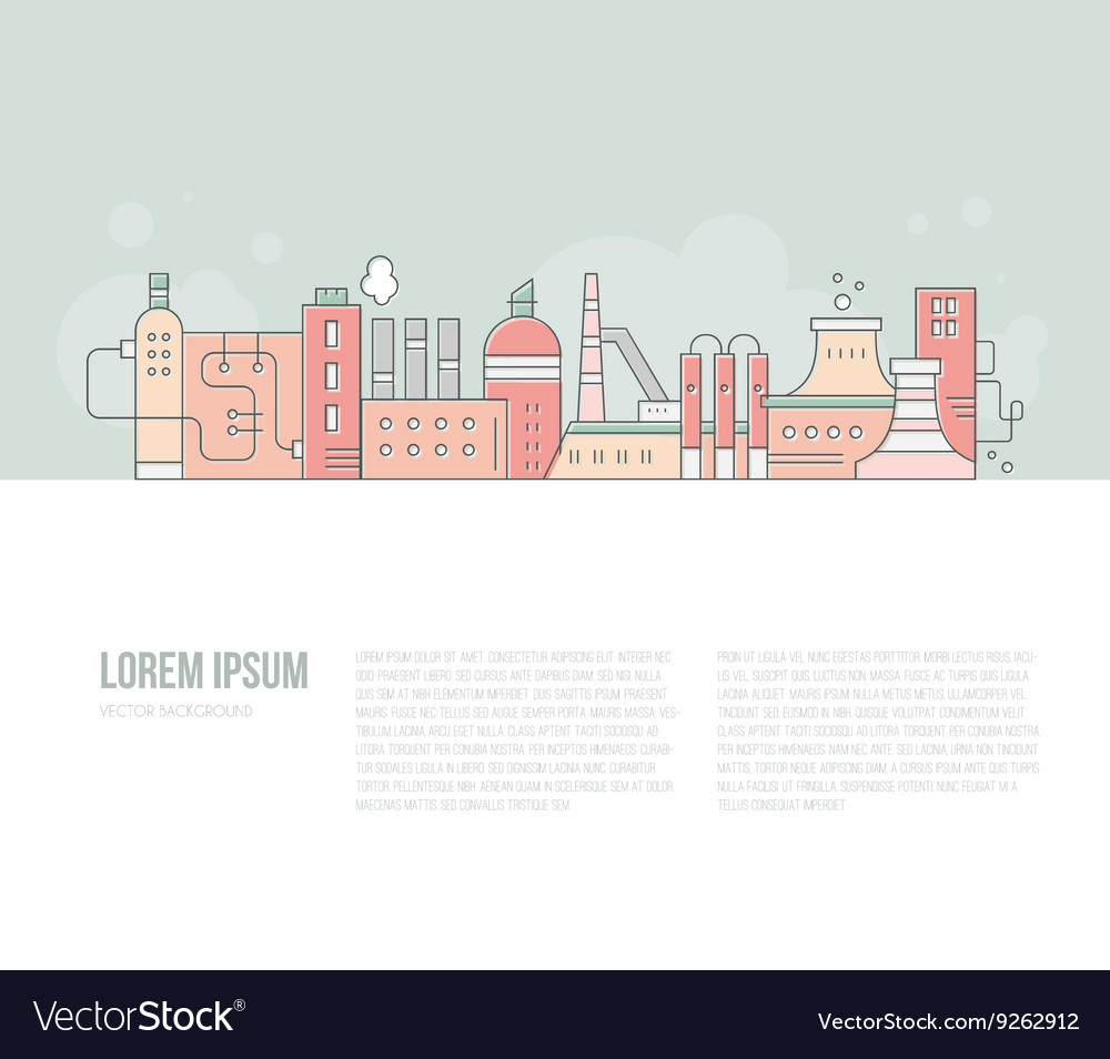 Factory flyer Royalty Free Vector Image - VectorStock