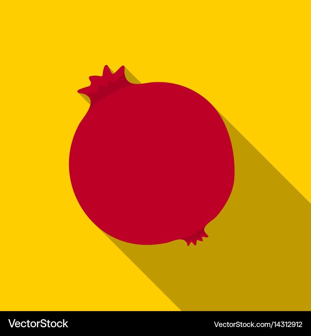 Garnet icon flat singe fruit from the food Vector Image