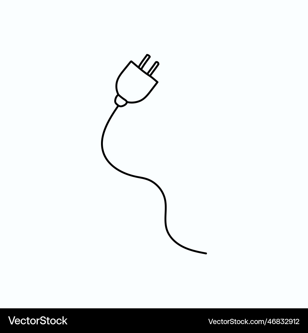 Hand drawn of electric plug Royalty Free Vector Image
