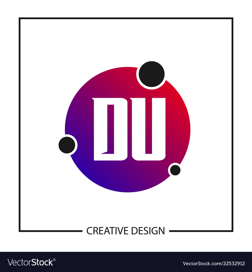 Initial letter du logo template design Royalty Free Vector