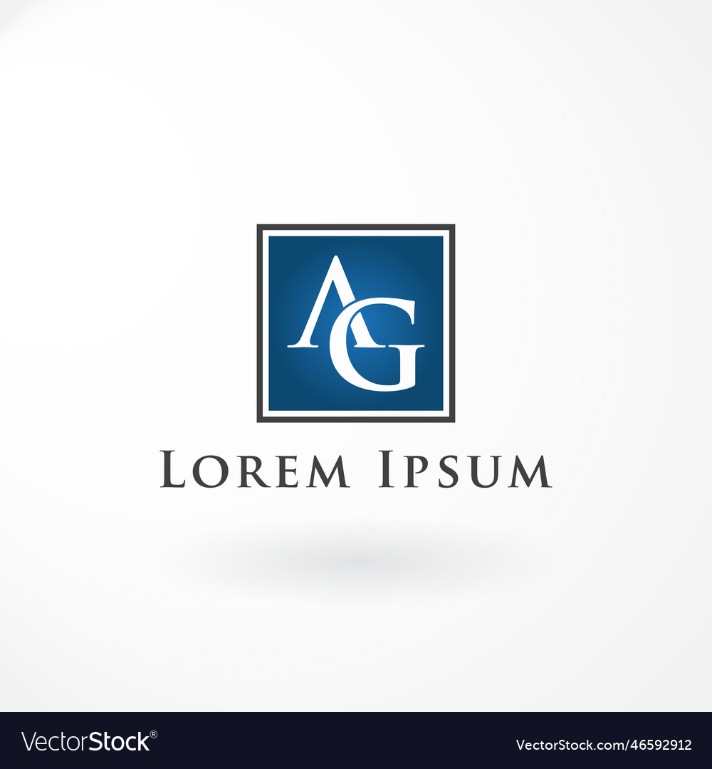 Lettermark design is combination letter a and g Vector Image