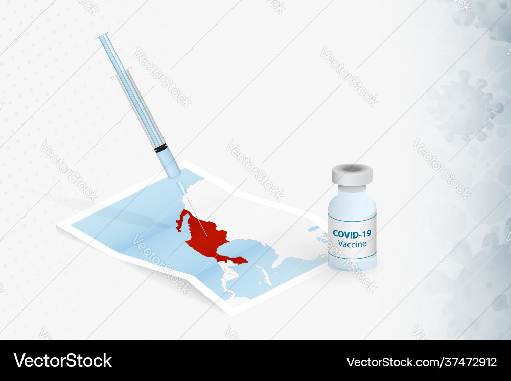 Mexico vaccination injection with covid-19 Vector Image