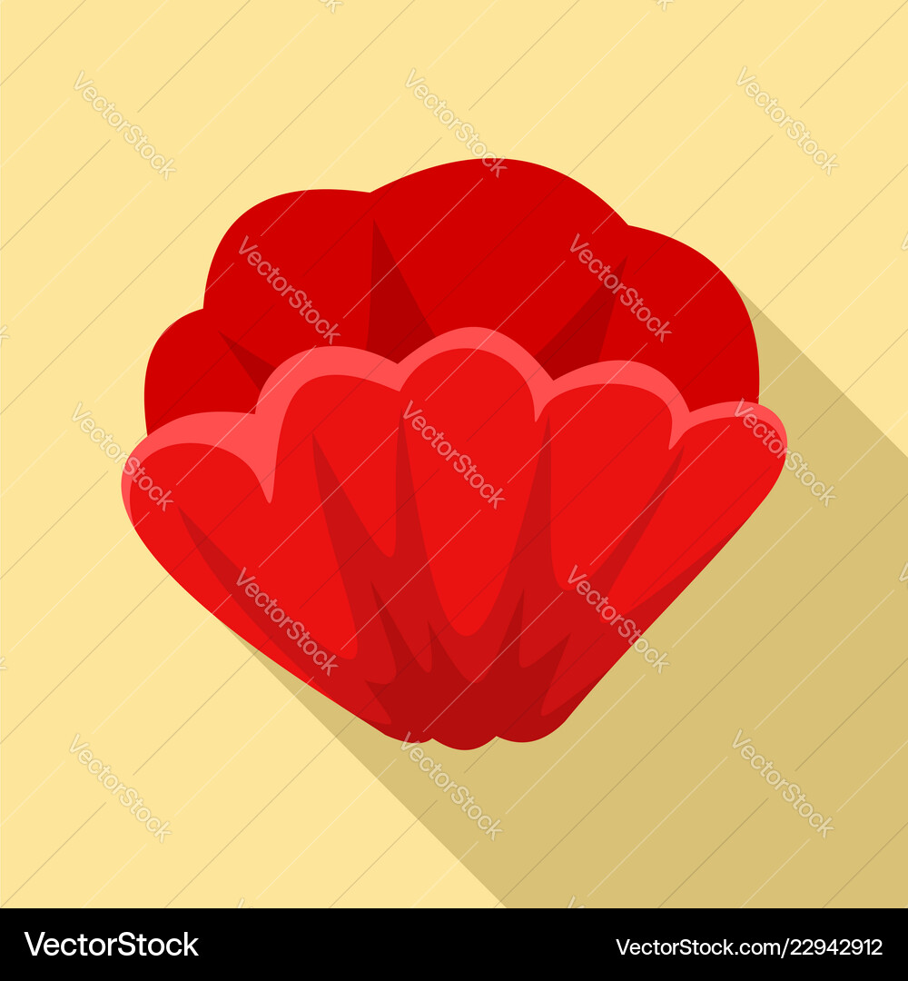 Poppy flower icon flat style Royalty Free Vector Image
