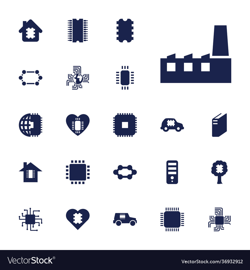 Processor icons Royalty Free Vector Image - VectorStock