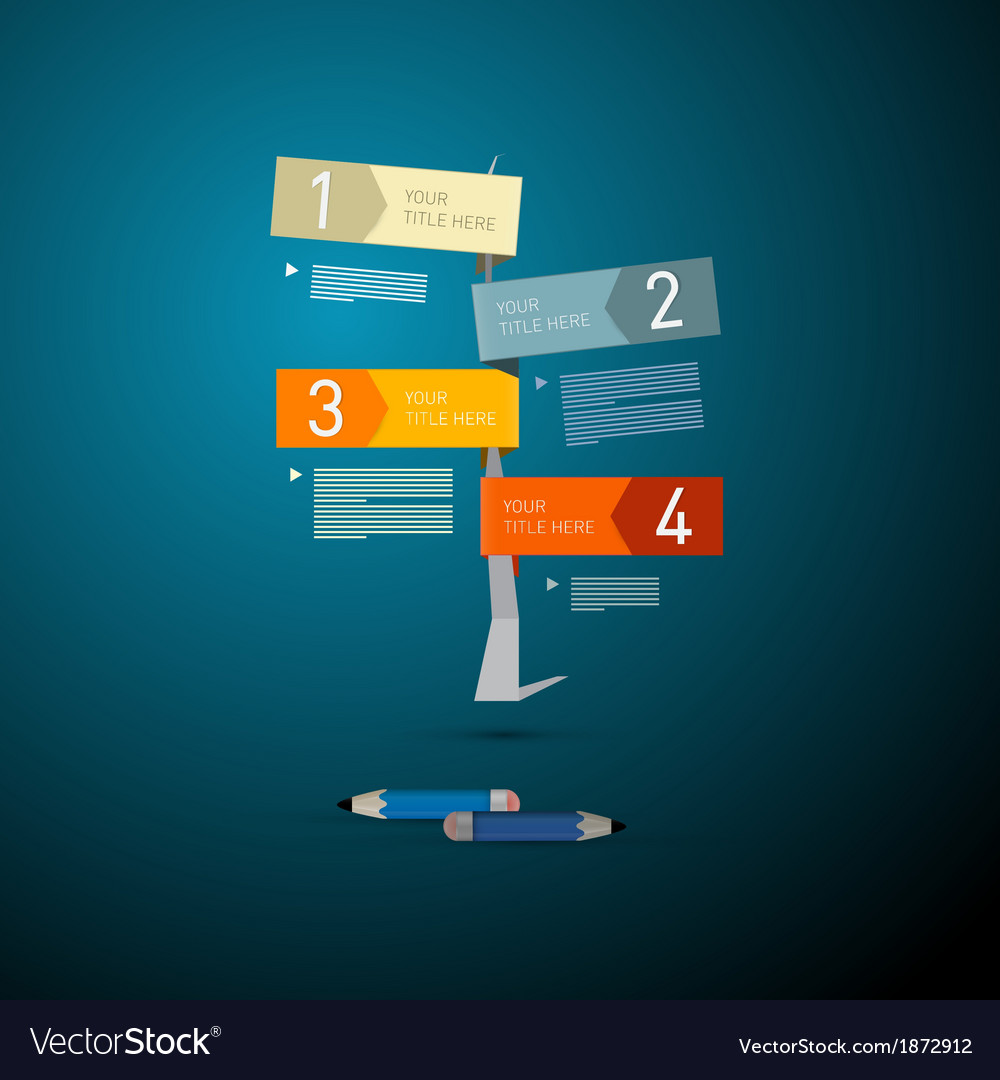 Progress steps for tutorial infographics Vector Image