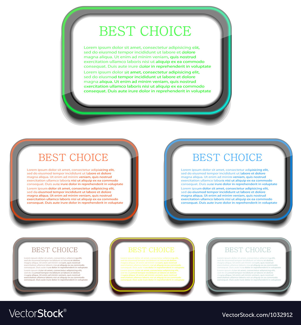 Rounded rectangle frames Royalty Free Vector Image