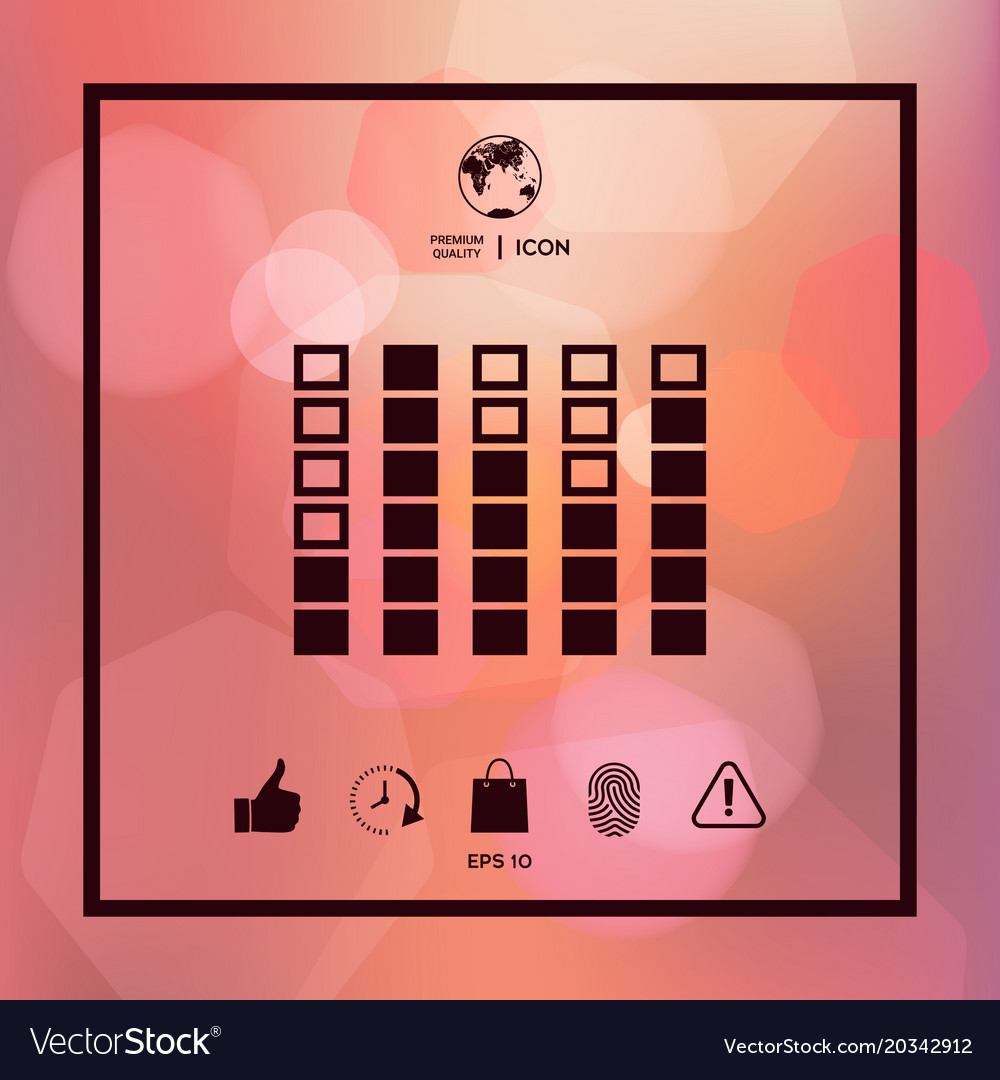 Spectrum analyzer equalizer icon Royalty Free Vector Image
