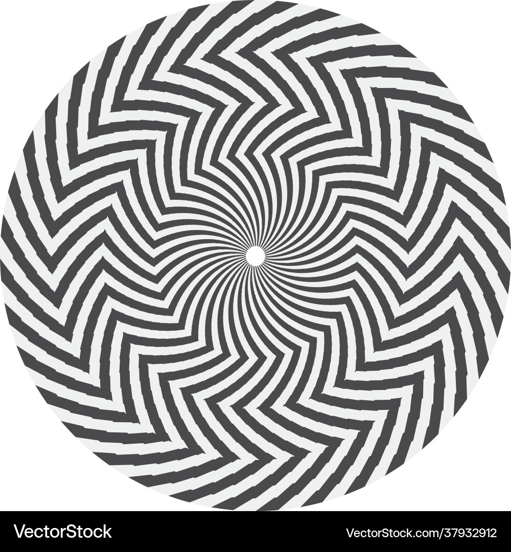 Spiral design element striped pattern Royalty Free Vector