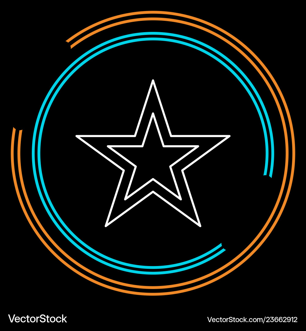 Star icon classic rank isolated Royalty Free Vector Image