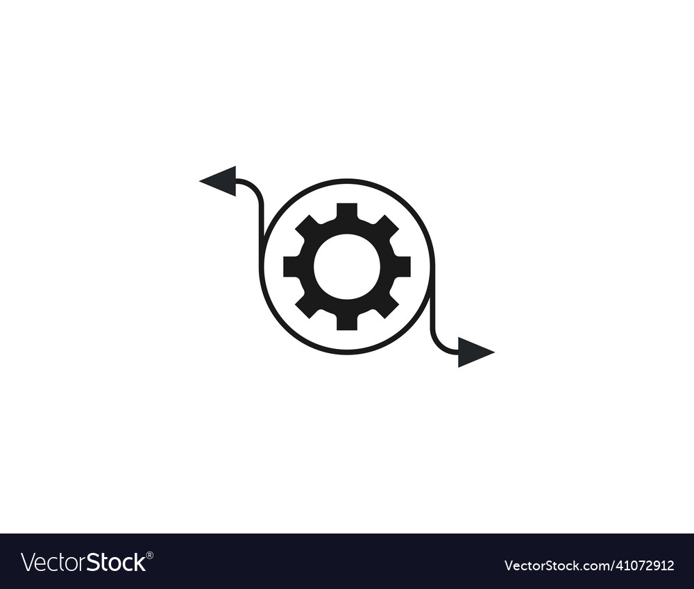Workflow automation processing icon Royalty Free Vector