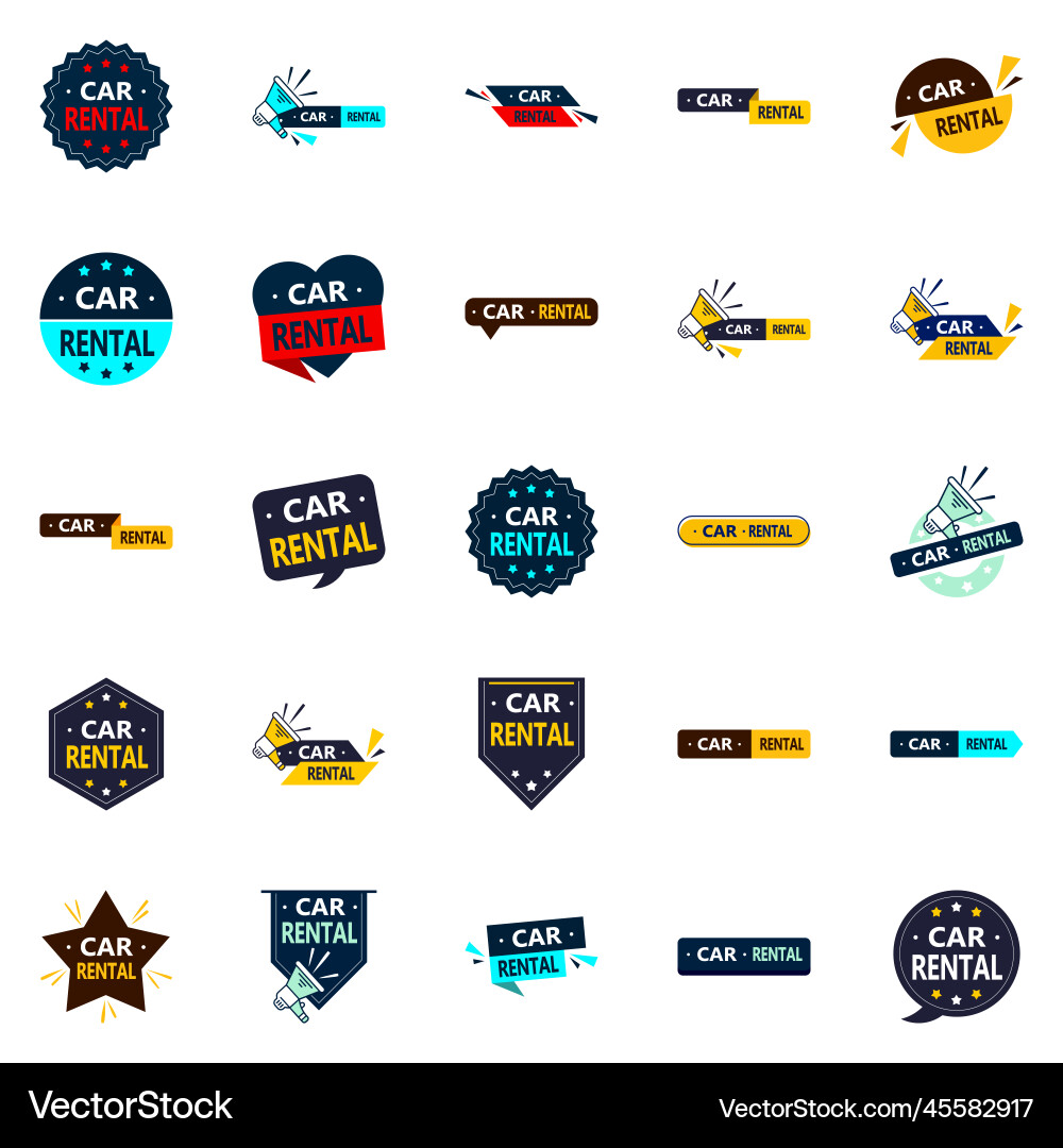 25 unique designs for a fresh and original Vector Image