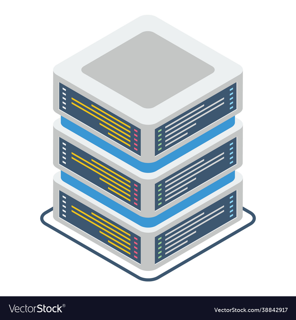Data server rack Royalty Free Vector Image - VectorStock