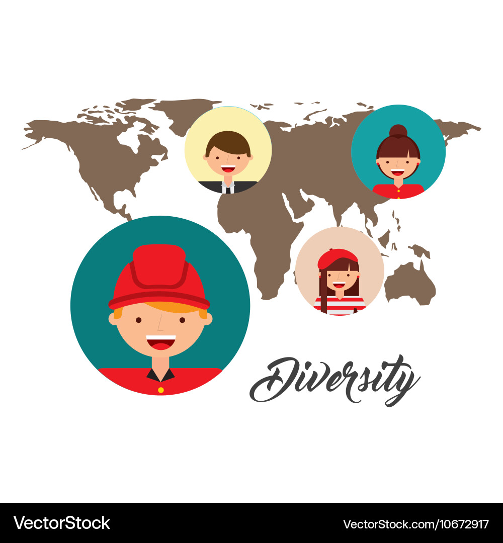 Diversity of world cultures Royalty Free Vector Image