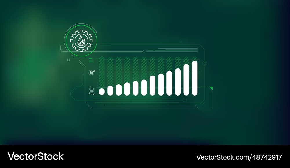 Infographics of the dynamics production growth Vector Image