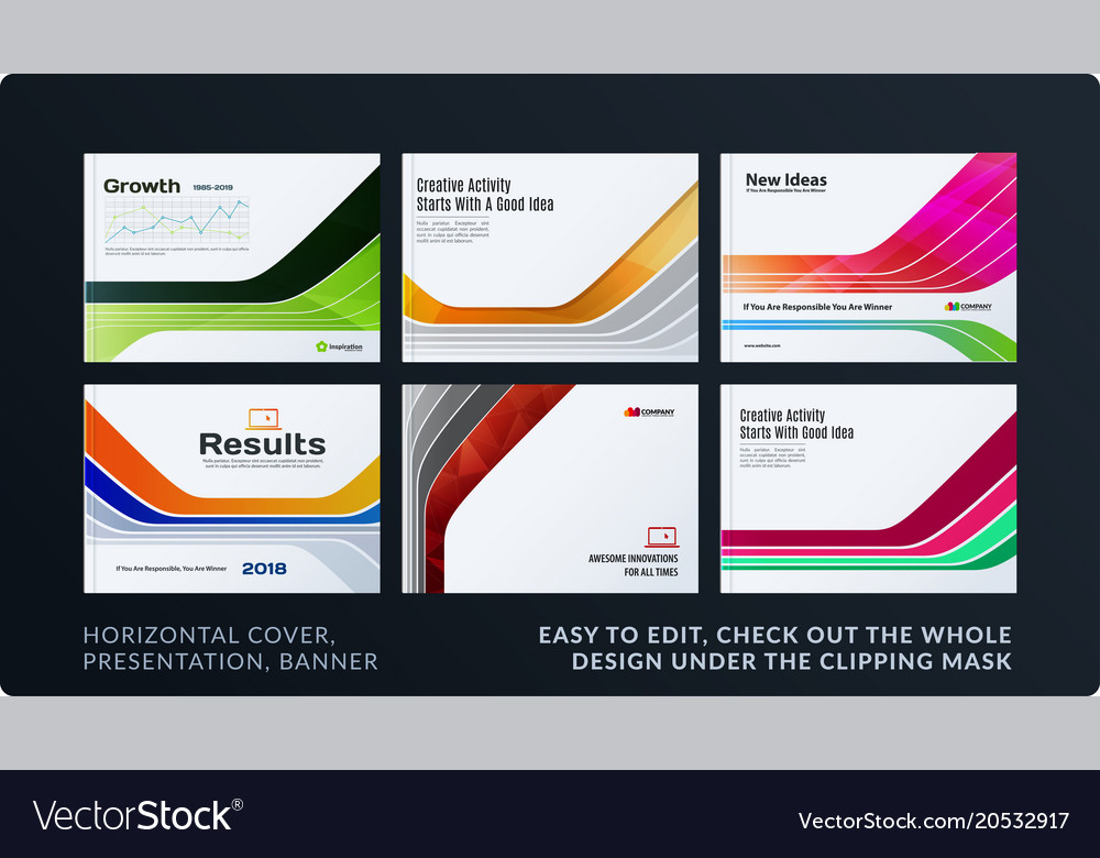 Presentation abstract set of modern Royalty Free Vector