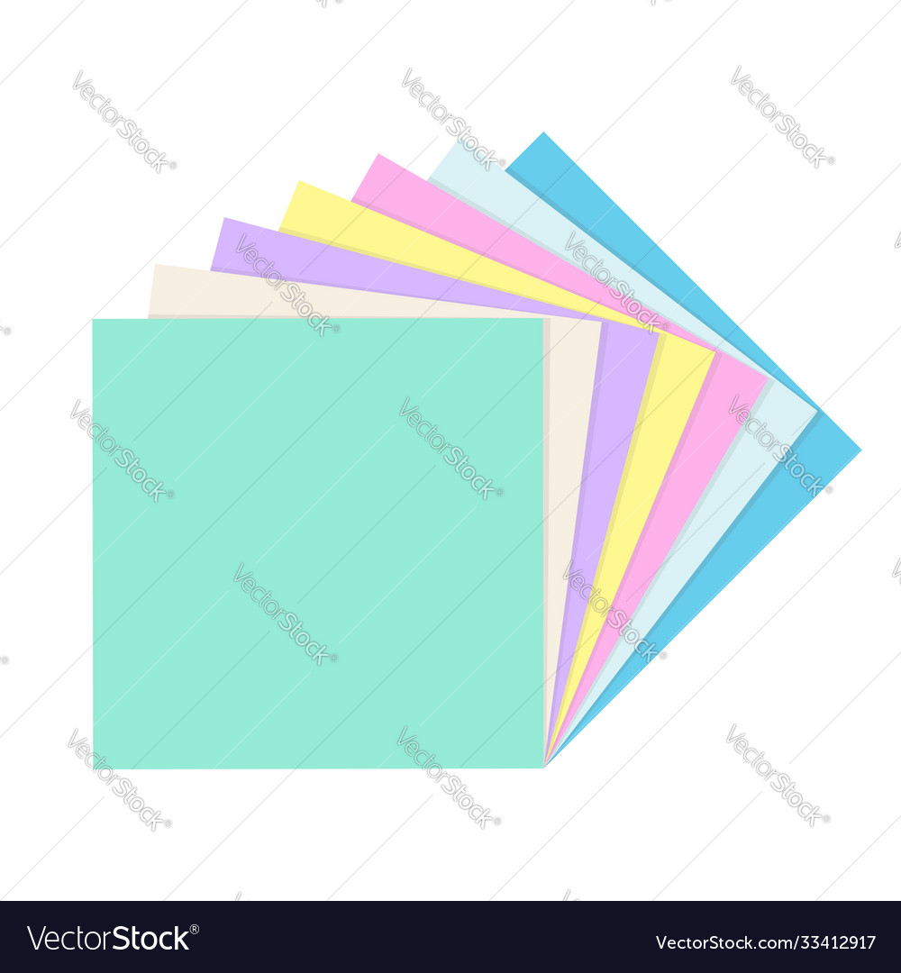 Stack empty square paper notes Royalty Free Vector Image
