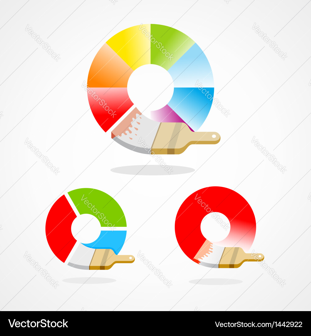 Brush colorful spectrum icon Royalty Free Vector Image