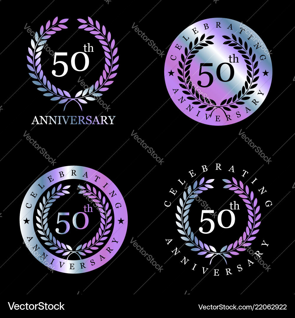 Celebrating anniversary badges with elegant design