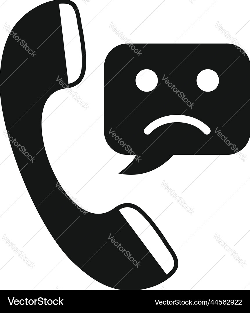 Dislike call icon simple social media Royalty Free Vector