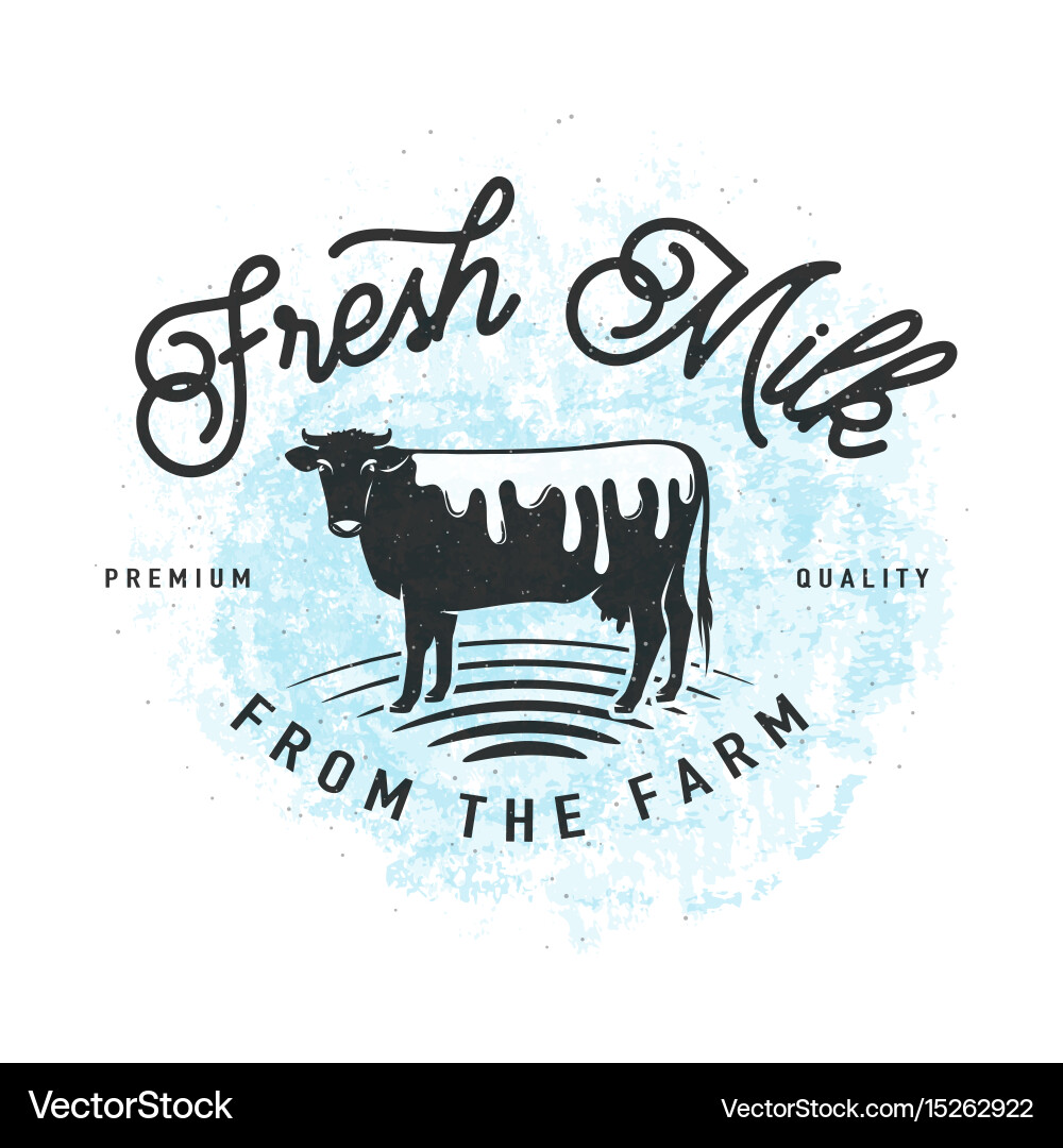 Fresh milk from the farm Royalty Free Vector Image
