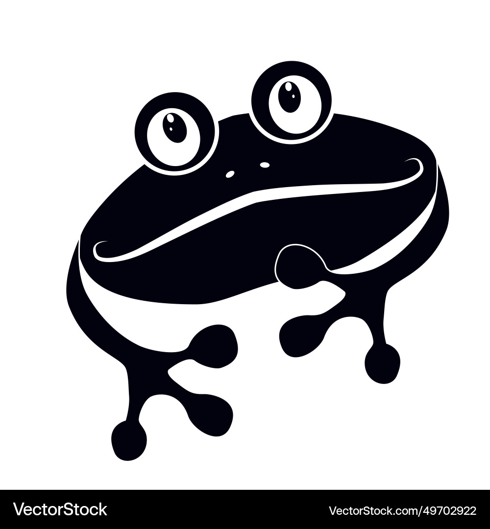 Frogs silhouette shapes tattoo Royalty Free Vector Image