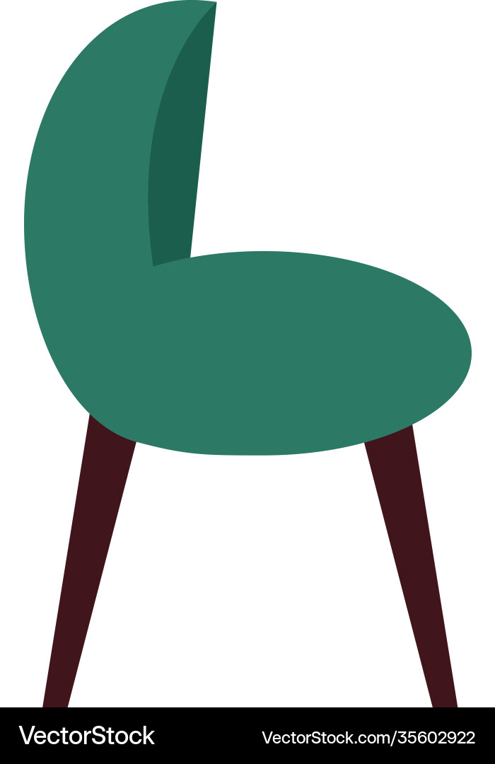 Home green chair design Royalty Free Vector Image