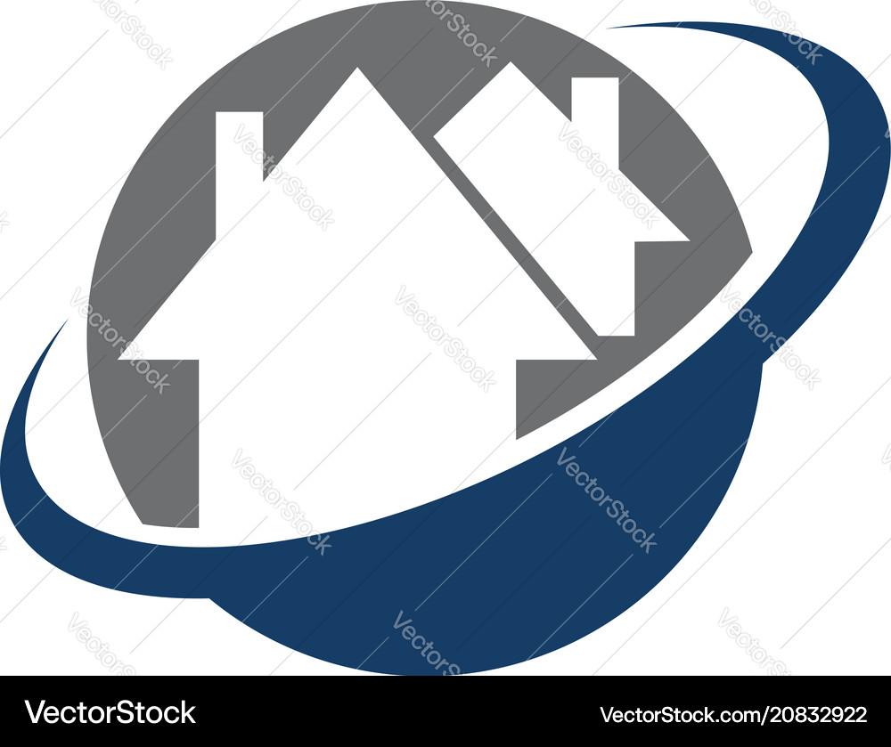House swoosh logo design template Royalty Free Vector Image