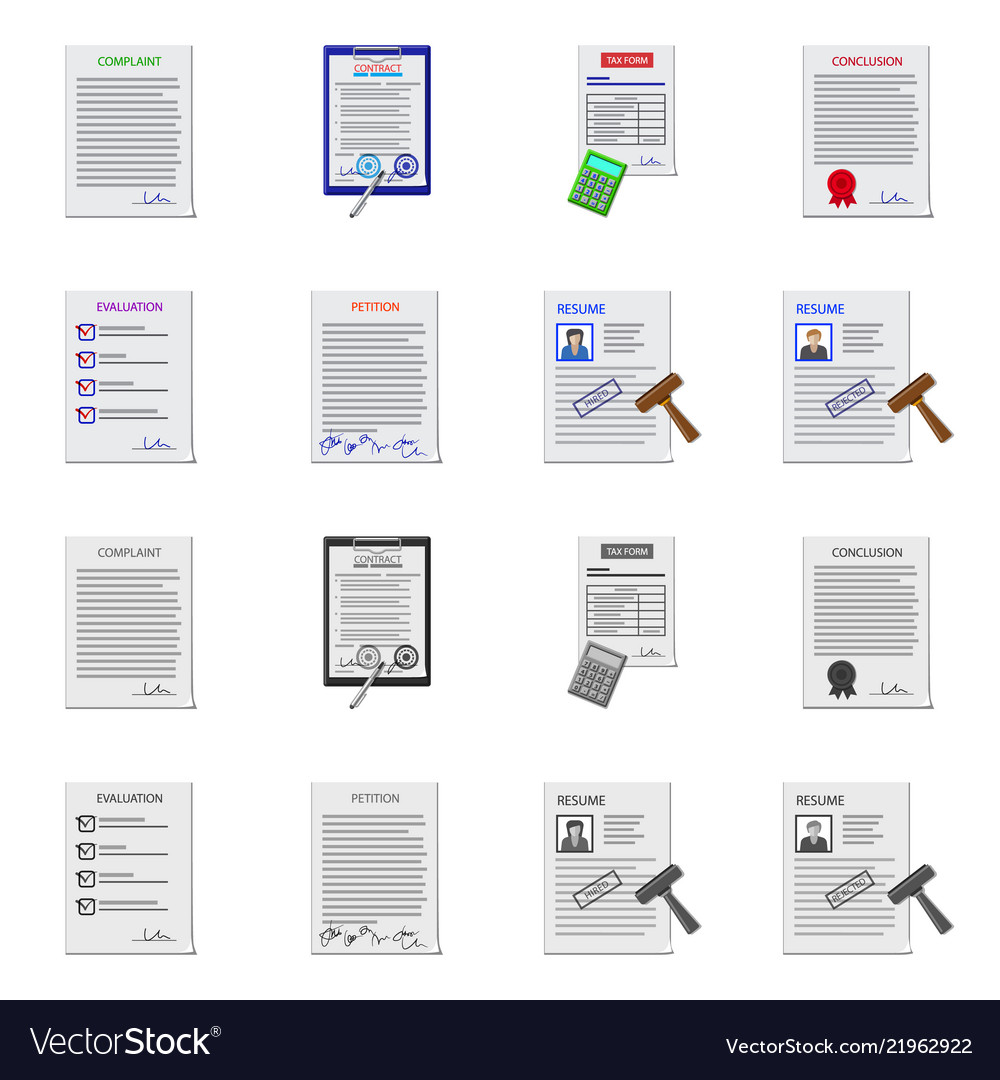 Isolated object of form and document logo Vector Image