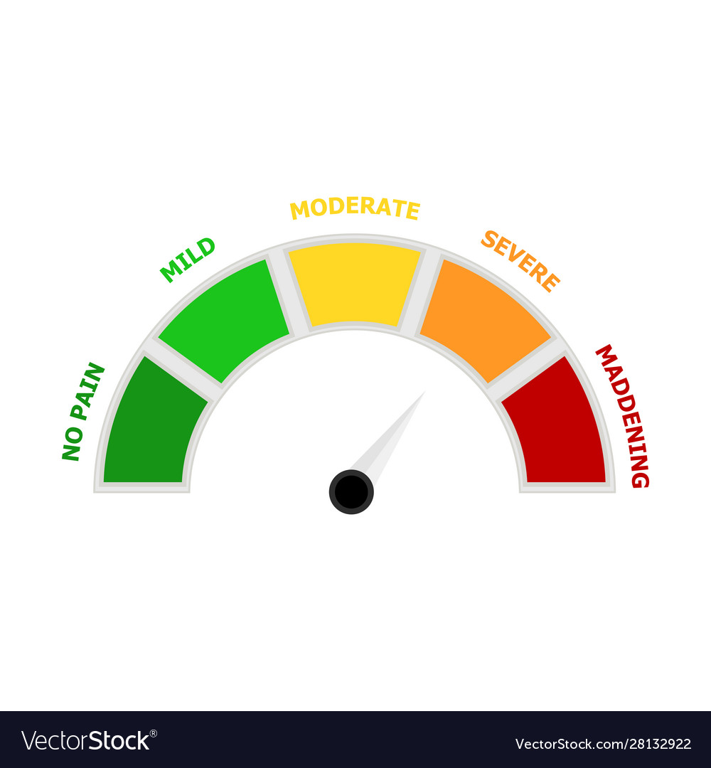 Level indicate pain isolated Royalty Free Vector Image