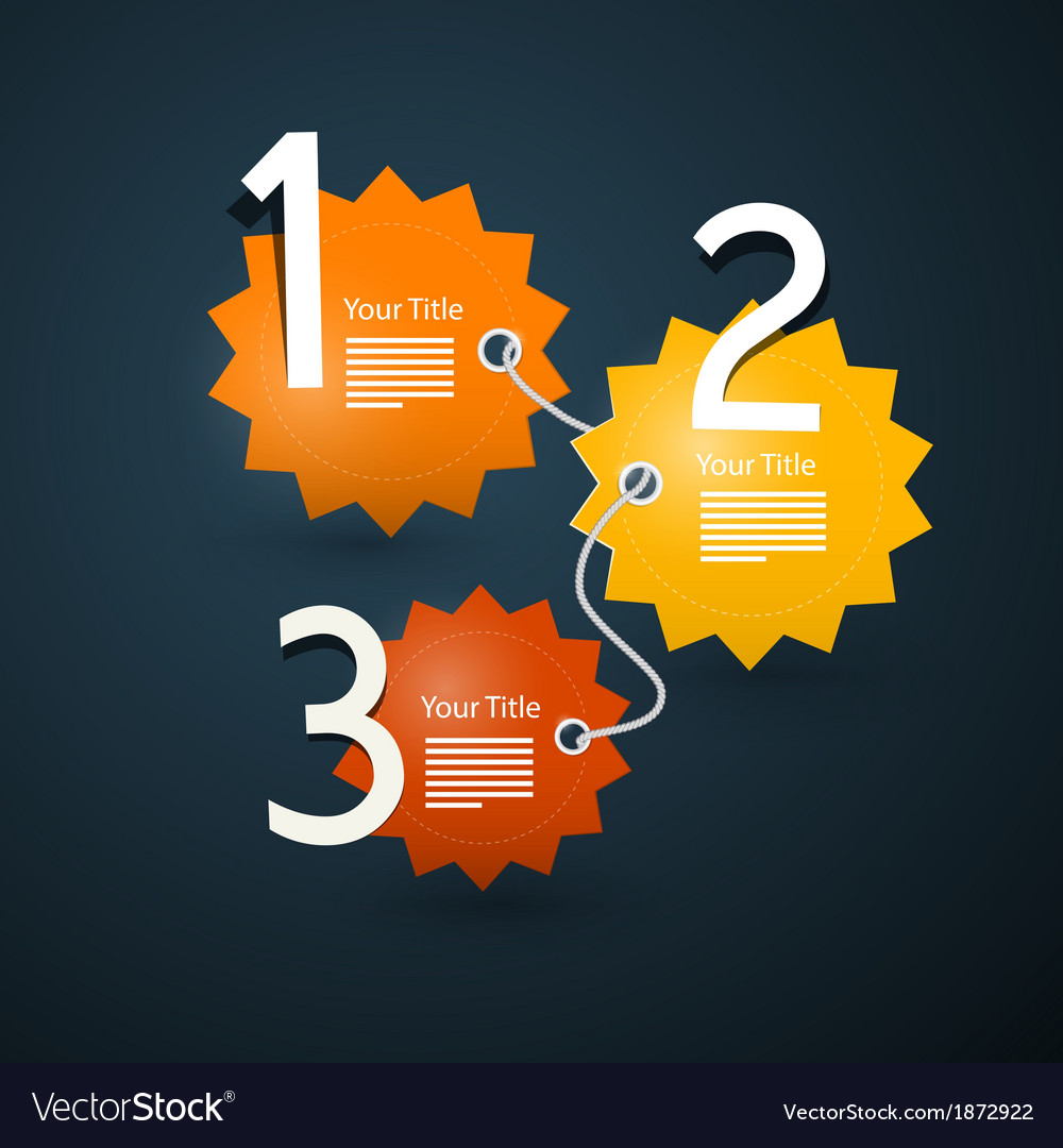 Progress steps for tutorial infographics Vector Image