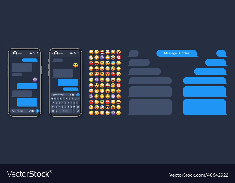 Smartphone messaging app user interface Royalty Free Vector Smartphone messaging app user interface Royalty Free Vector