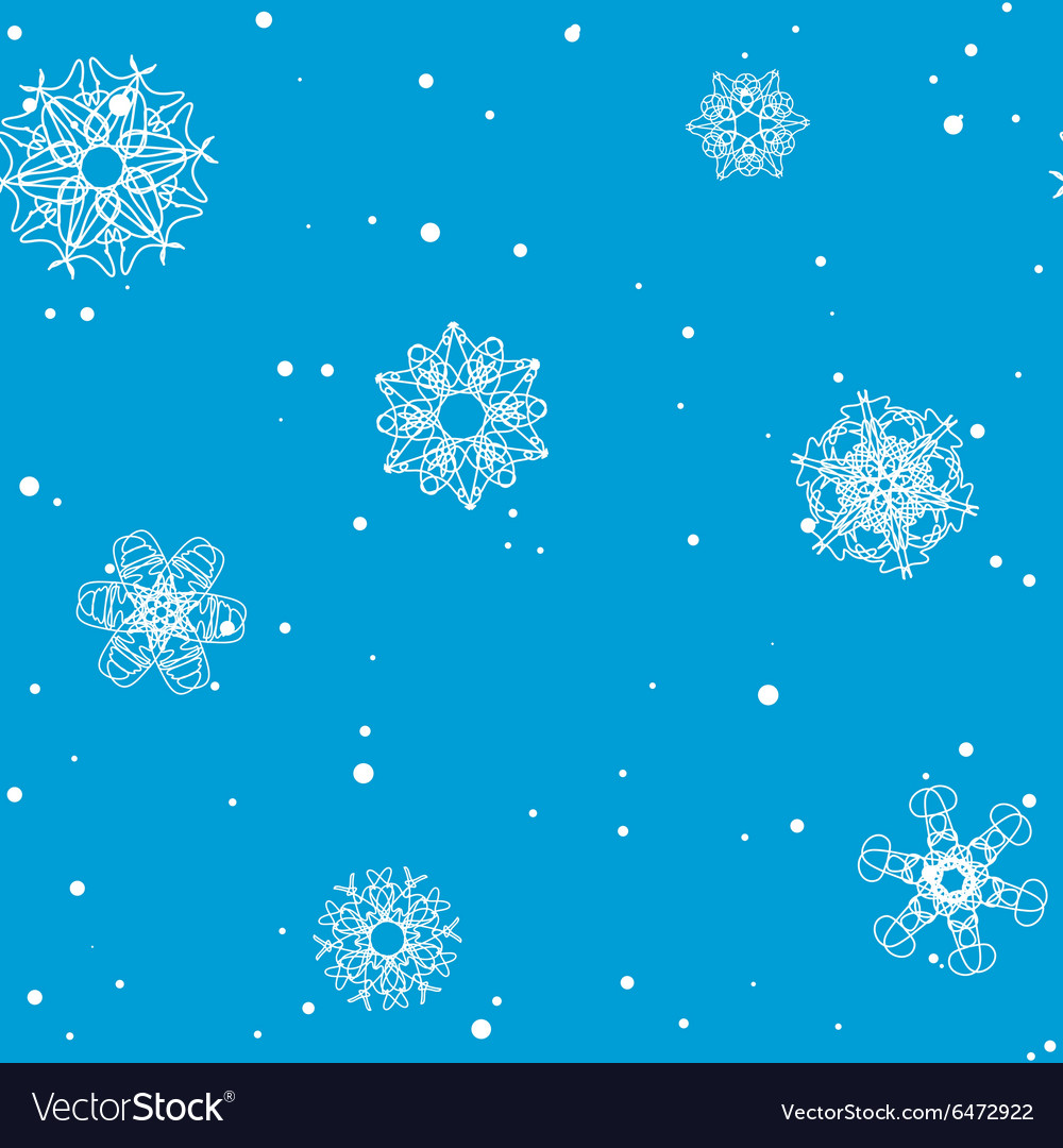 Snowflake pattern seamless texture christmas Vector Image