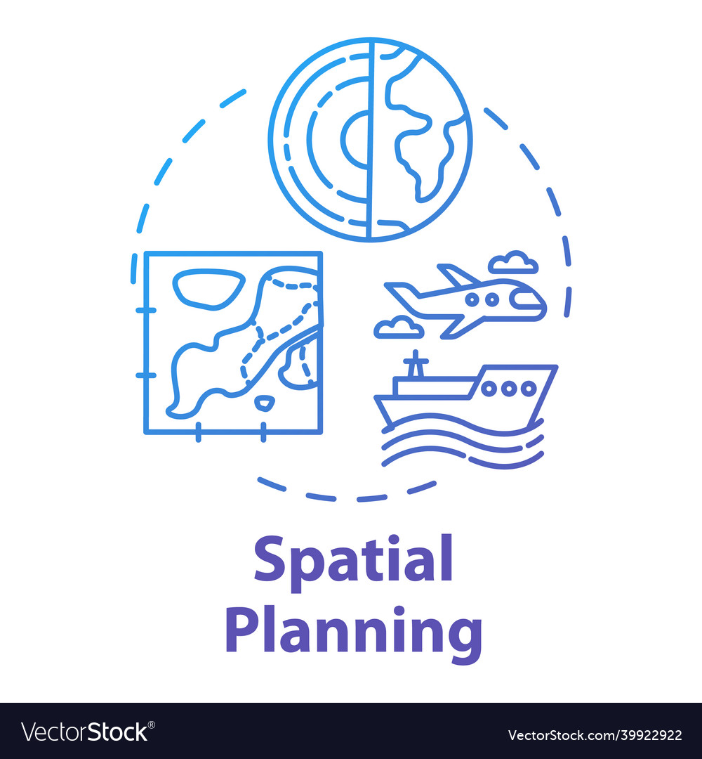 Spatial planning concept icon distribution Vector Image