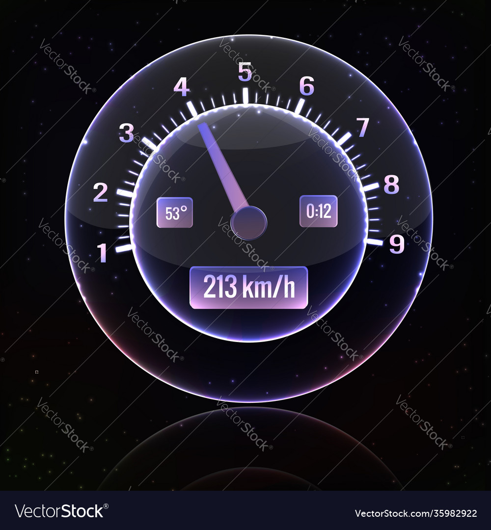 Speedometer interface background Royalty Free Vector Image