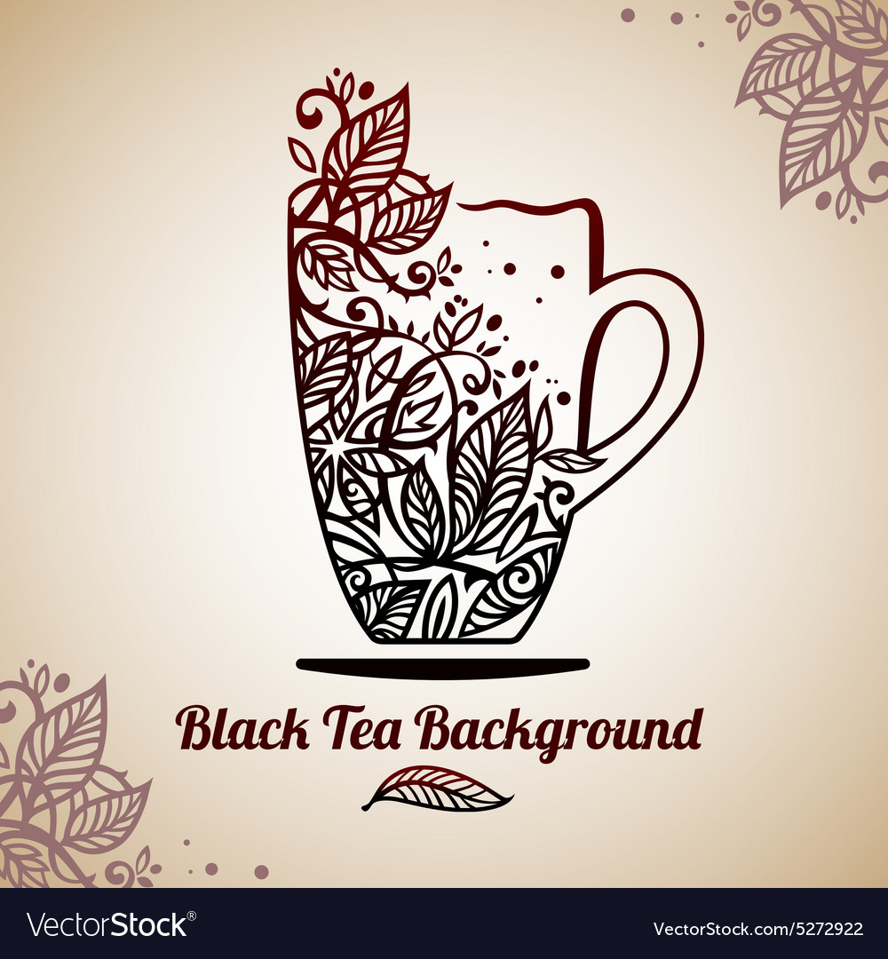 Tea background Royalty Free Vector Image - VectorStock