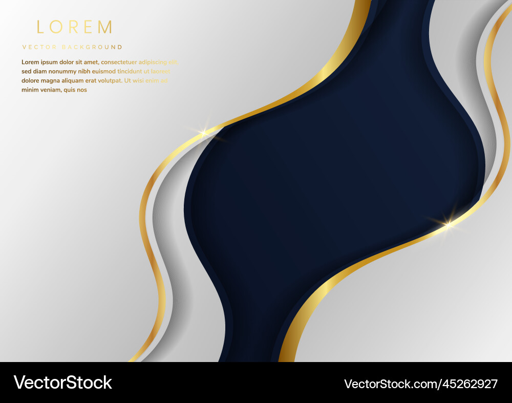 Abstract template curve white and gray color Vector Image