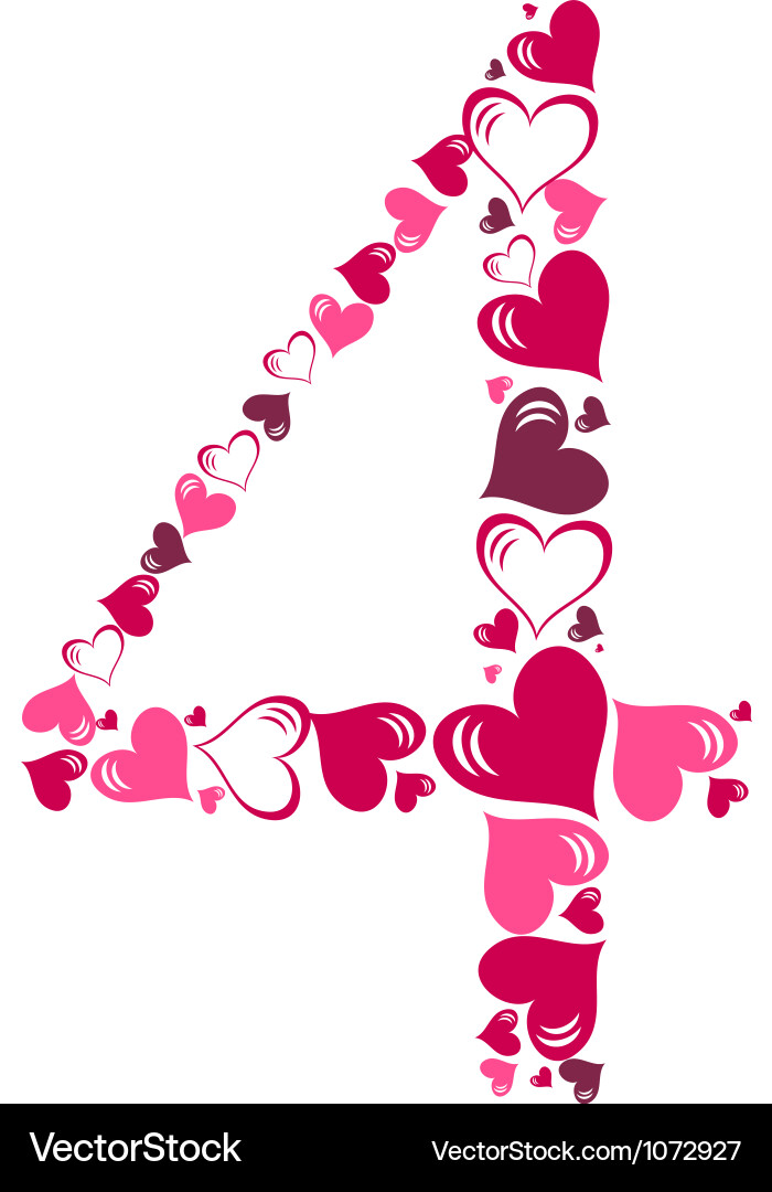 Alphabet of hearts Royalty Free Vector Image - VectorStock