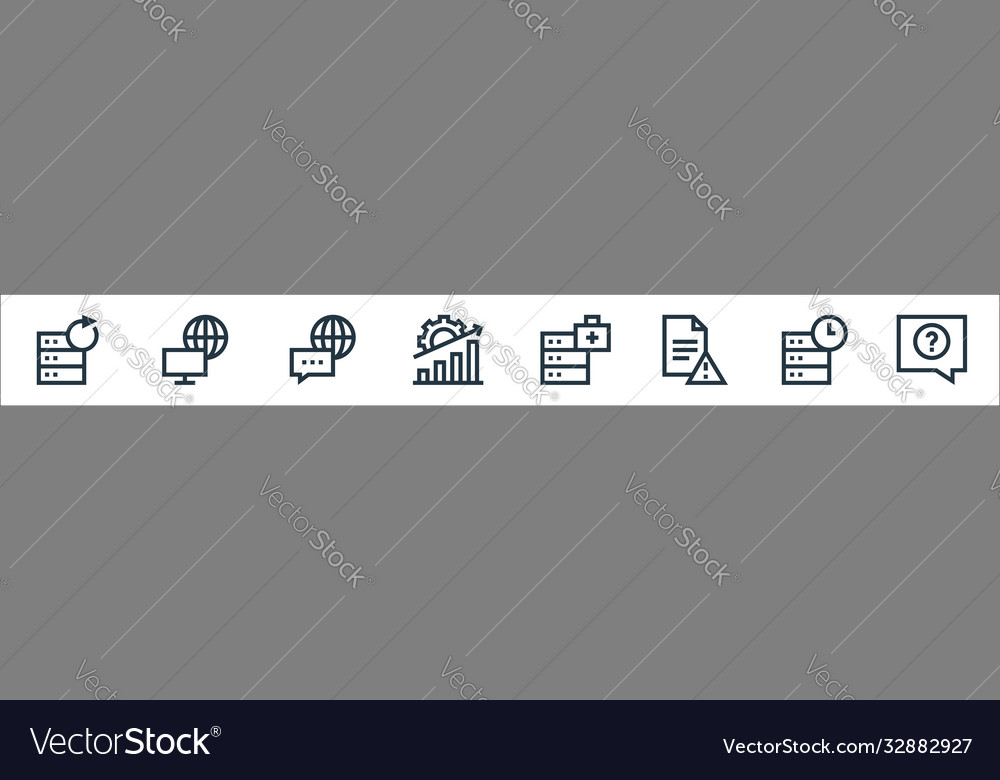 Big data line icons linear set quality line set Vector Image