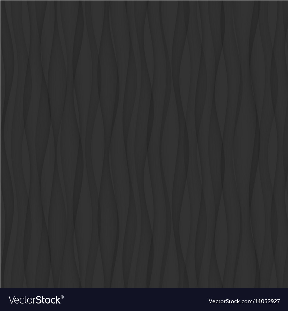 Black texture abstract pattern seamless wave Vector Image