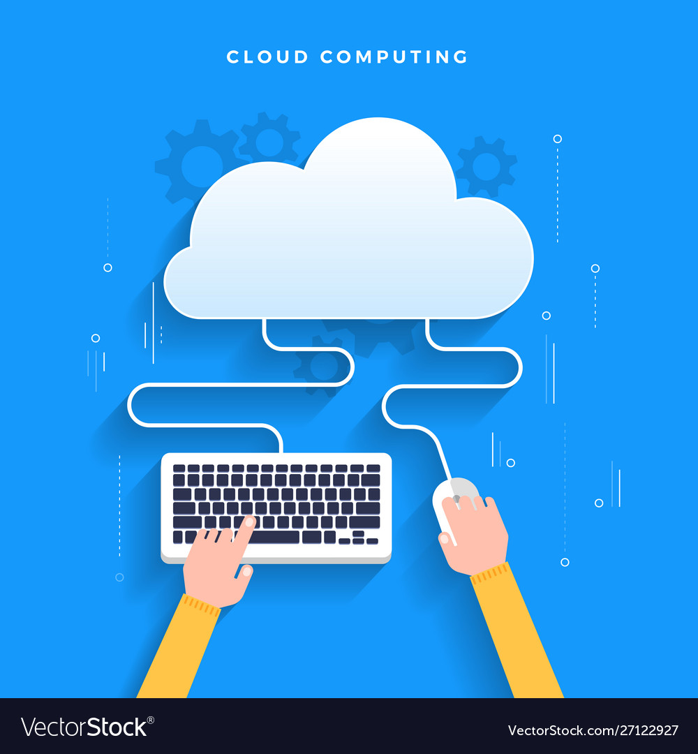 Cloud computing services Royalty Free Vector Image