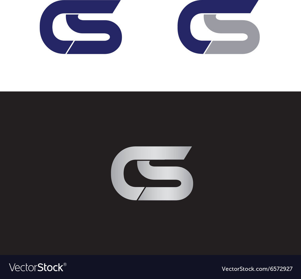 Cs initials logo Royalty Free Vector Image - VectorStock