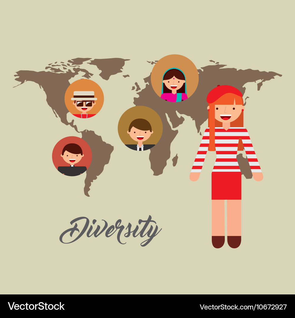 Diversity of world cultures Royalty Free Vector Image