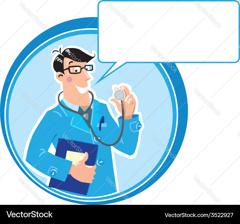 Family doctor design template Royalty Free Vector Image