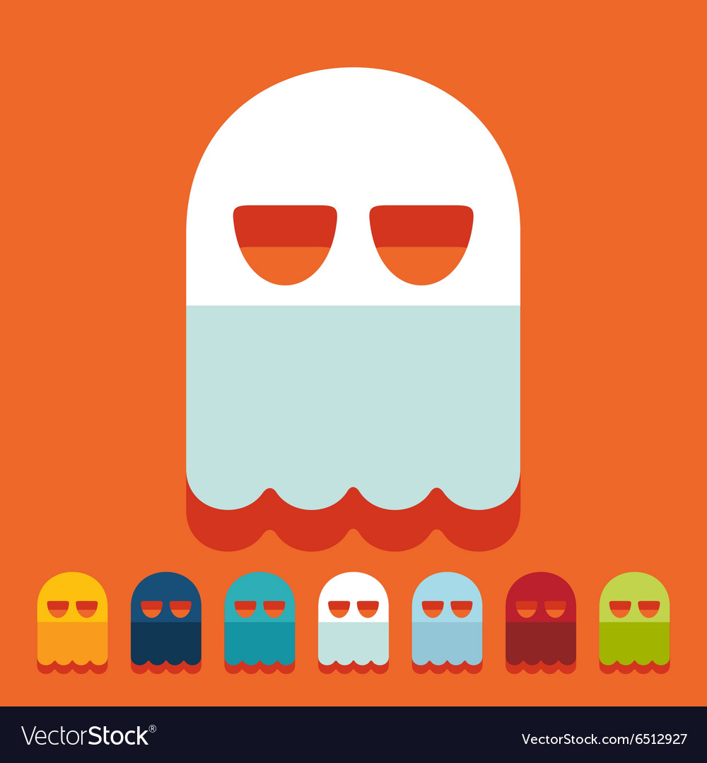 Flat design ghost Royalty Free Vector Image - VectorStock