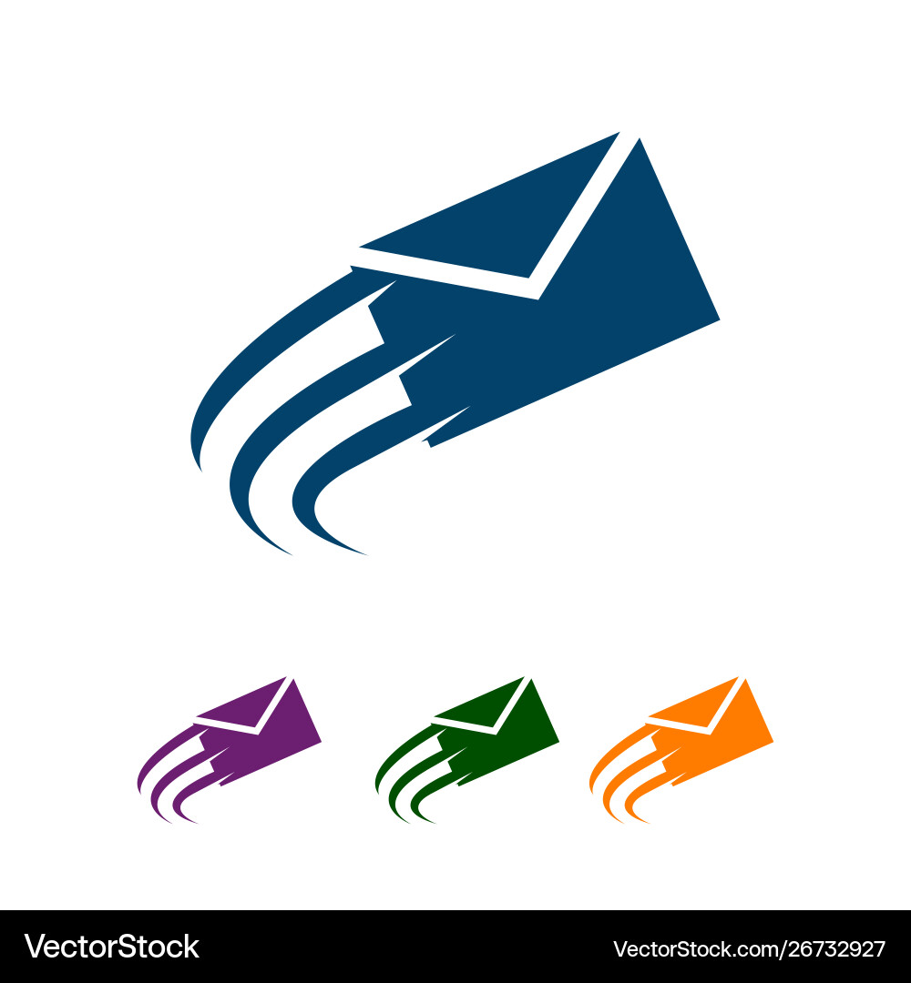 Messages email icon logo design in modern style Vector Image