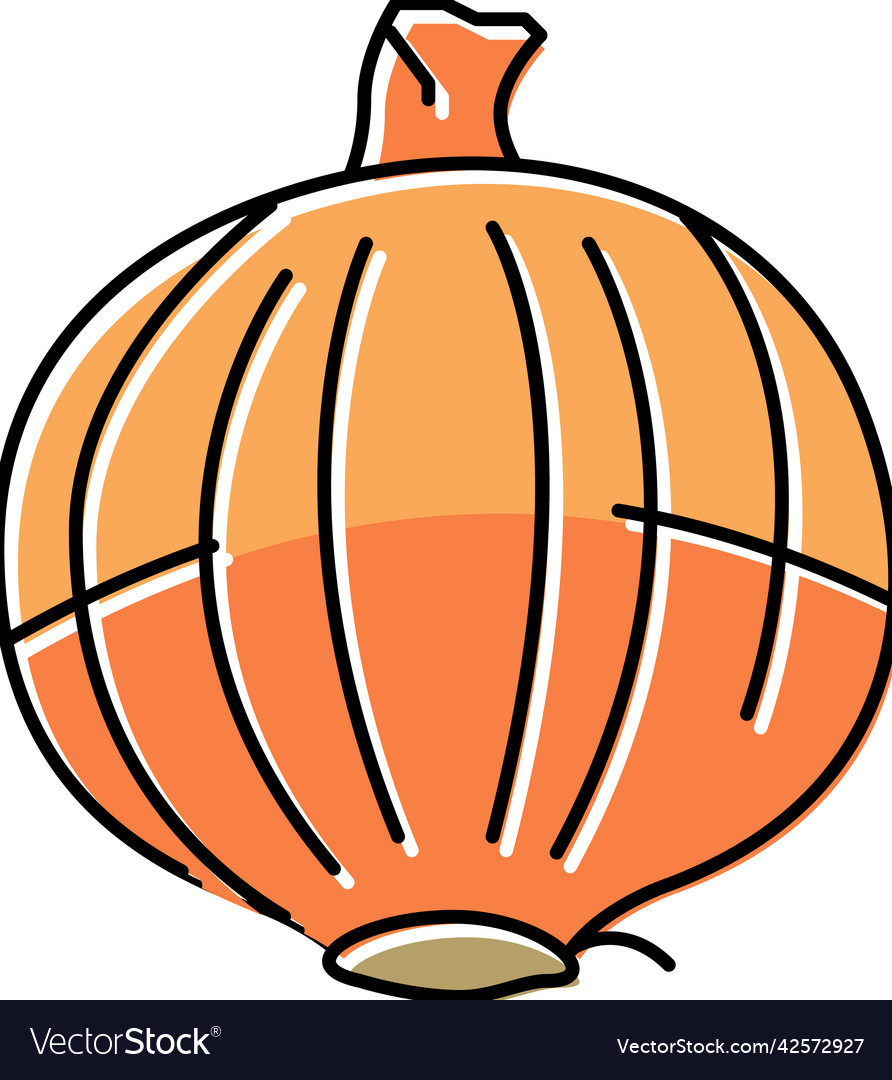 Onion vegetable color icon Royalty Free Vector Image Onion vegetable color icon Royalty Free Vector Image